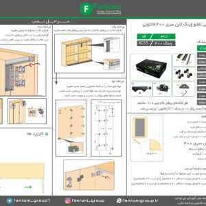 خرید آنلاین مکانیزم درب تاشو وینگ لاین W4 سری 400 کد k015 فانتونی | کابینت شاپ